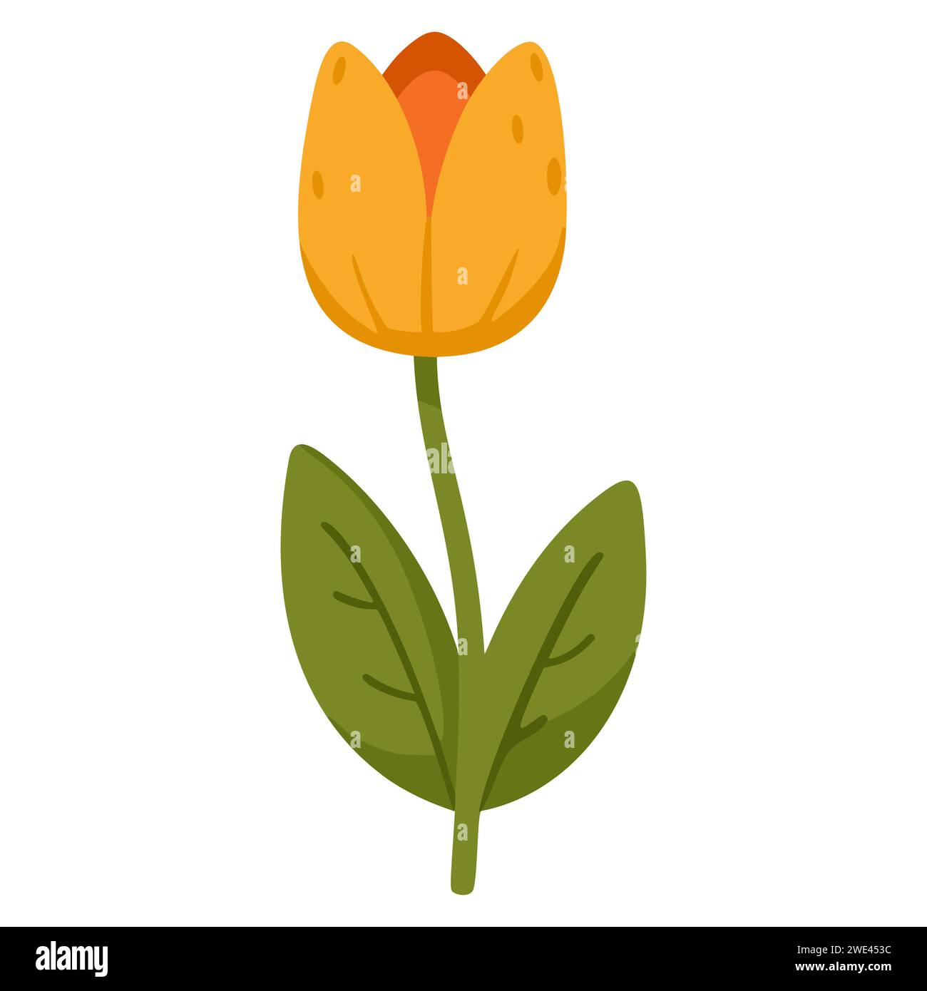 Yellow tulip spring background Stock Vector Images - Alamy
