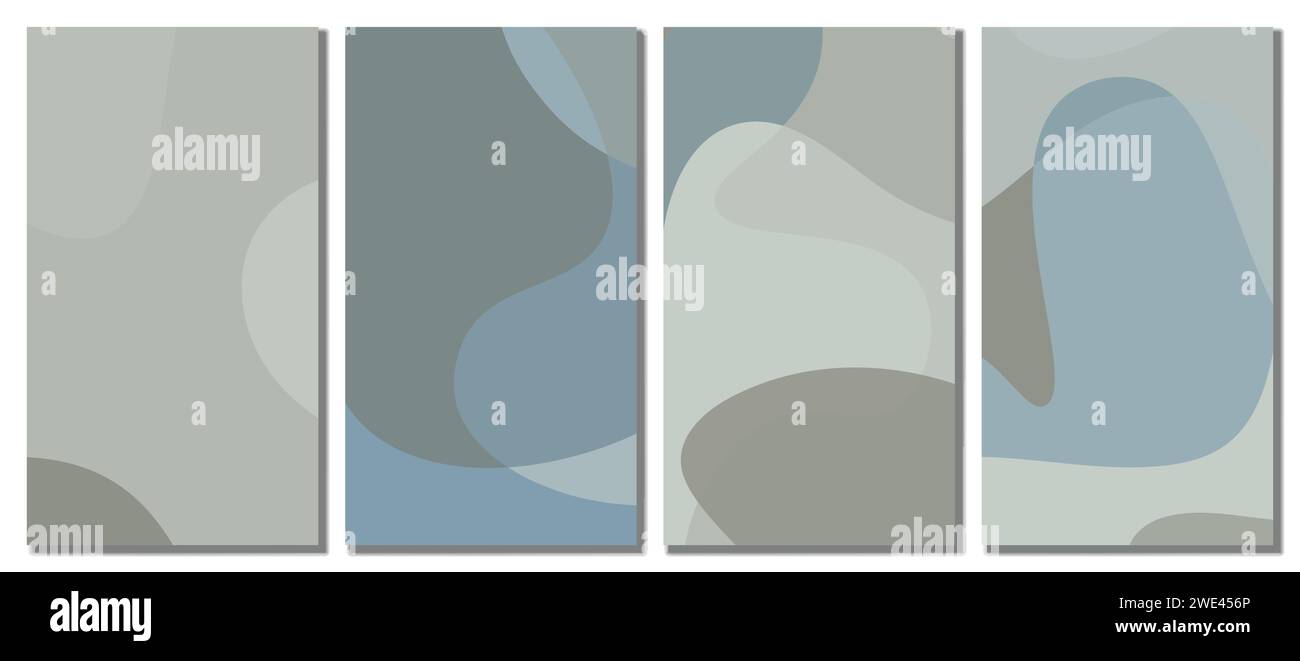 Abstract wavy set background. Design with dark color. Vector ...