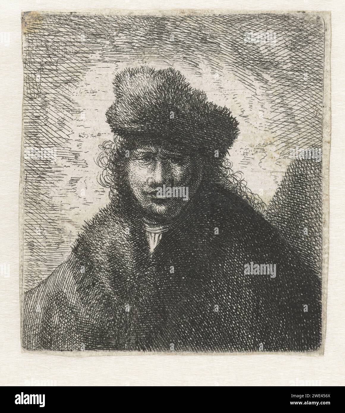 Self Portrait In A Slant Fur Cap Bust Cornelis Danckerts I