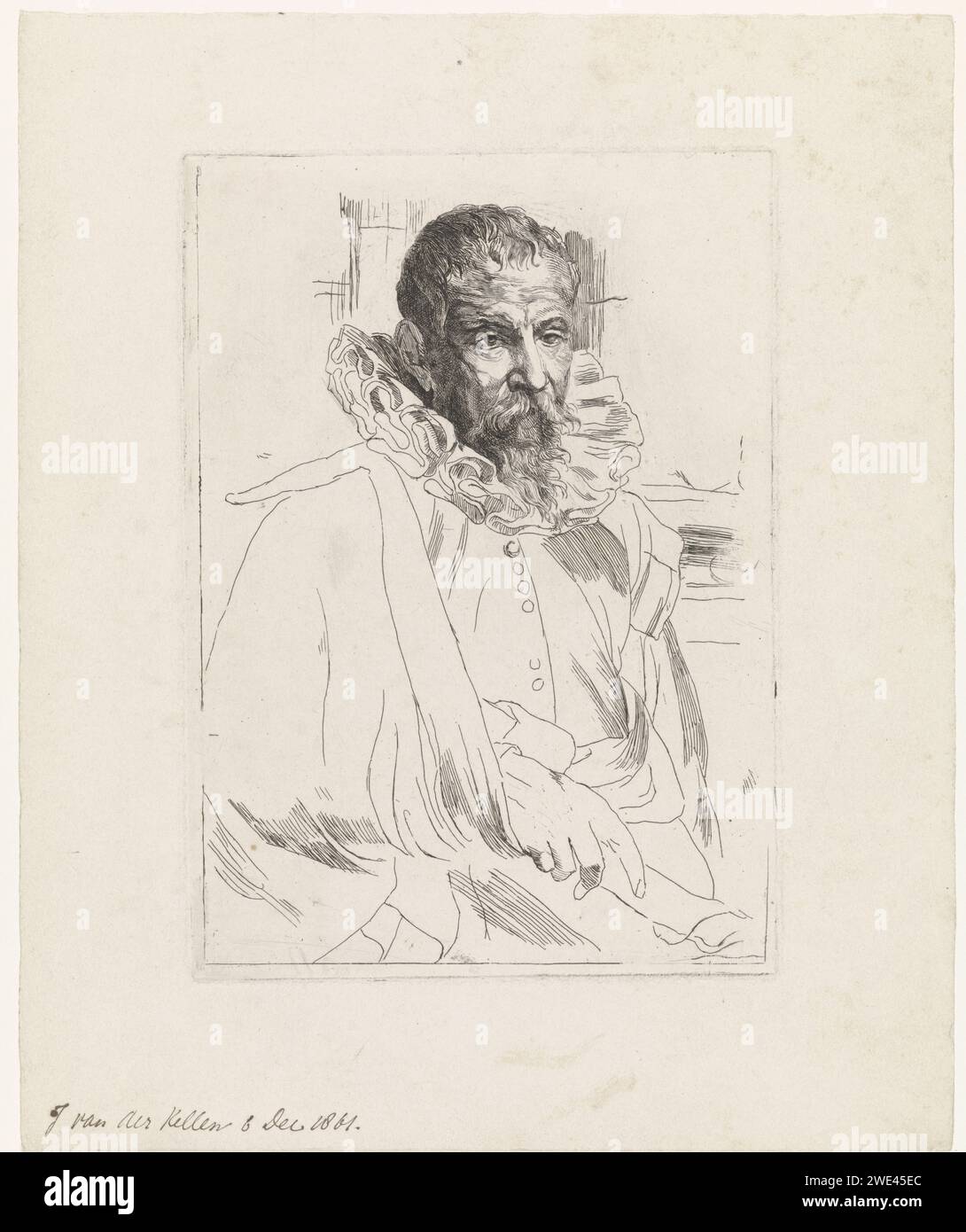 Portrait of Pieter Brueghel de Jonge, Johannes van der Kellen, After ...