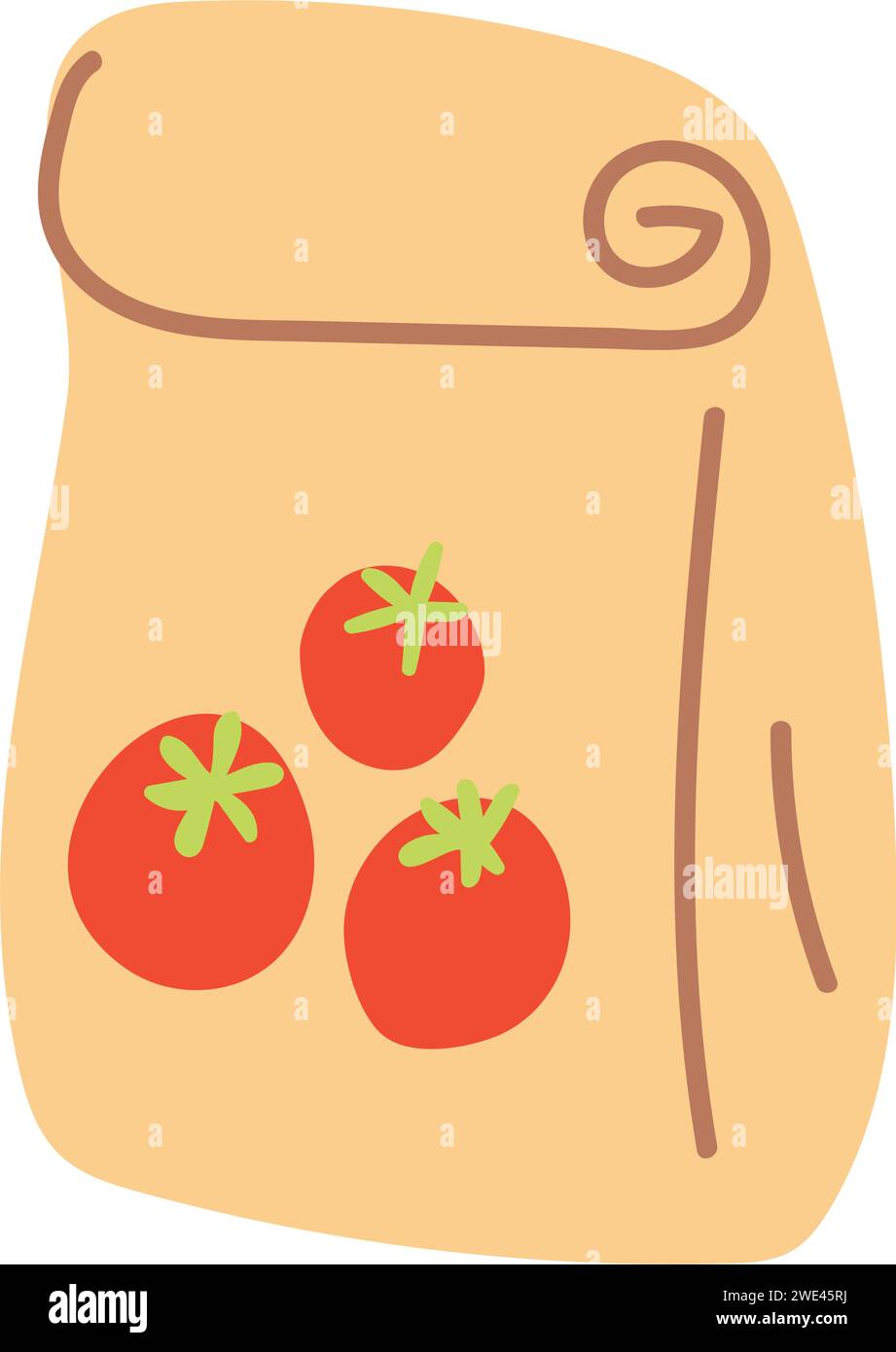 Hand drawn packet of seeds. Flat cartoon vector illustration Stock ...