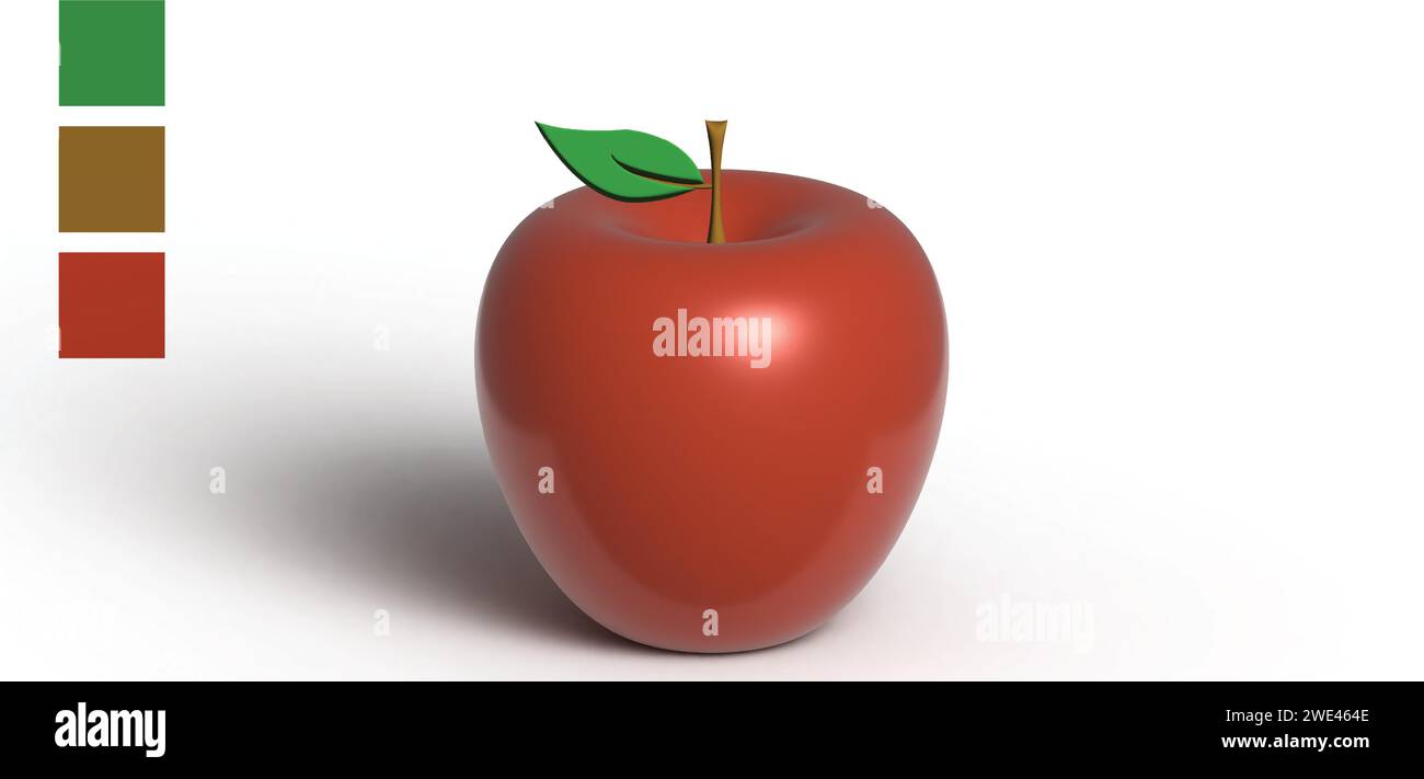Red apple vector vectors Stock Vector Images - Alamy