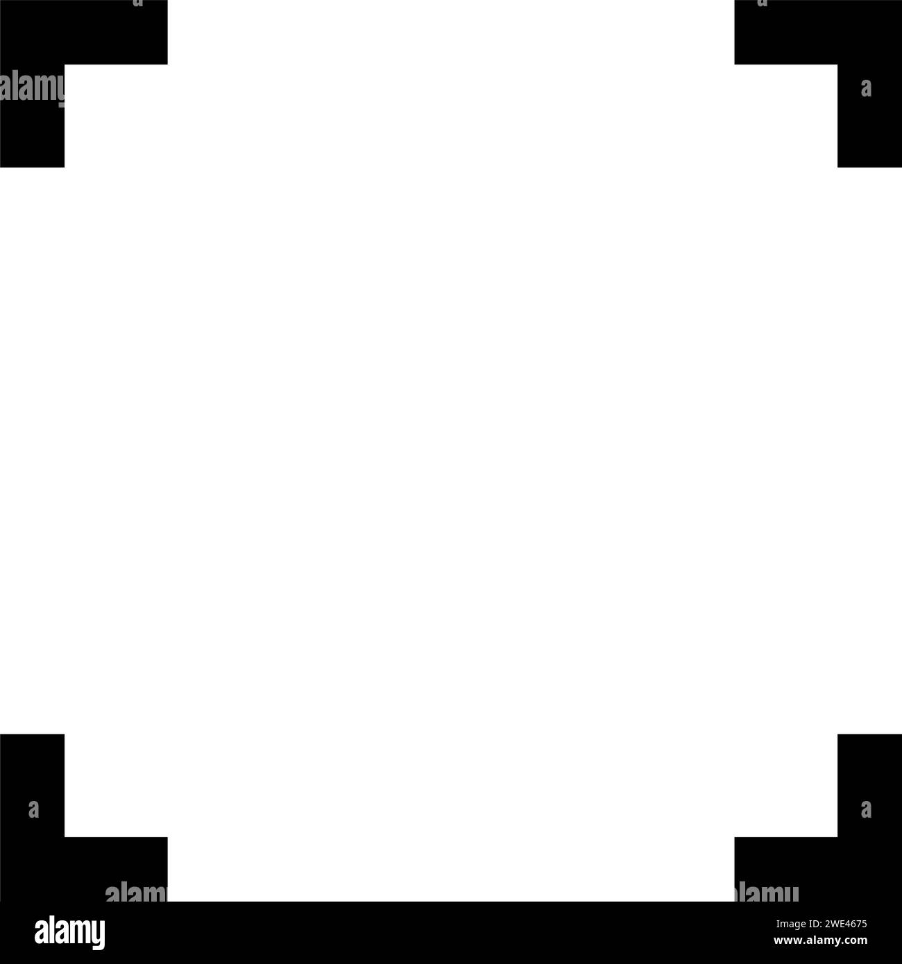 Camera frame viewfinder screen icon. Photo focus icon. Black square ...