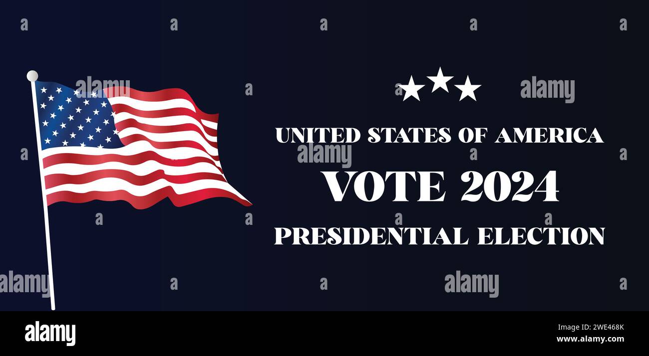 vote 2024 presidential election 60th text design Stock Vector Image ...