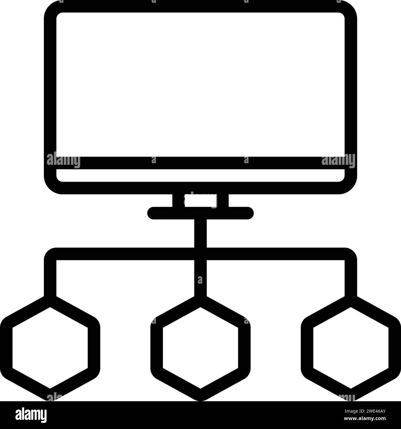 Icon for connecte data flow chart,process Stock Vector Image & Art - Alamy