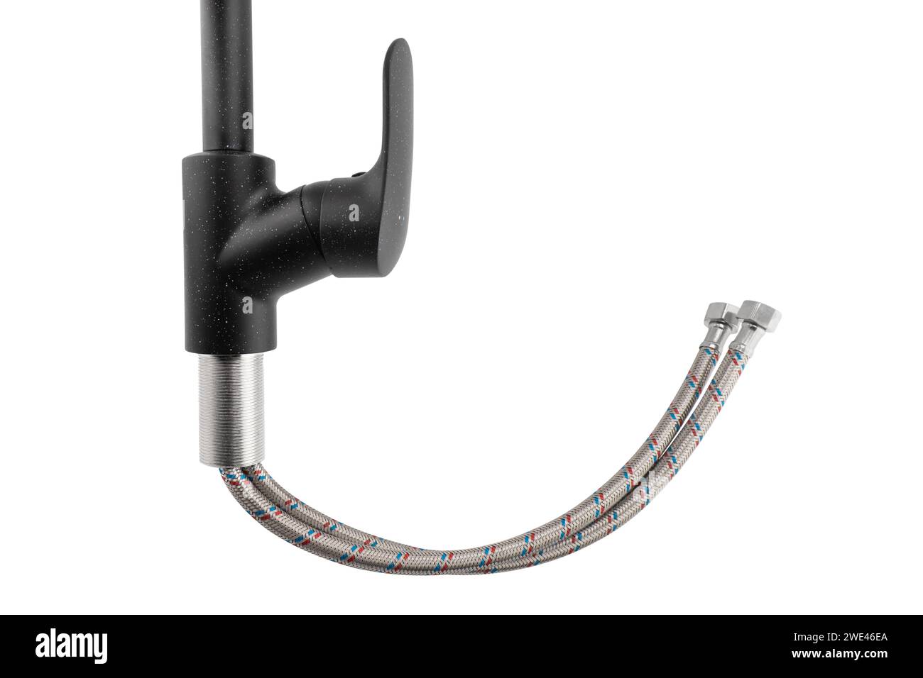 Water faucet with water pipes isolated on white background. Faucet for ...