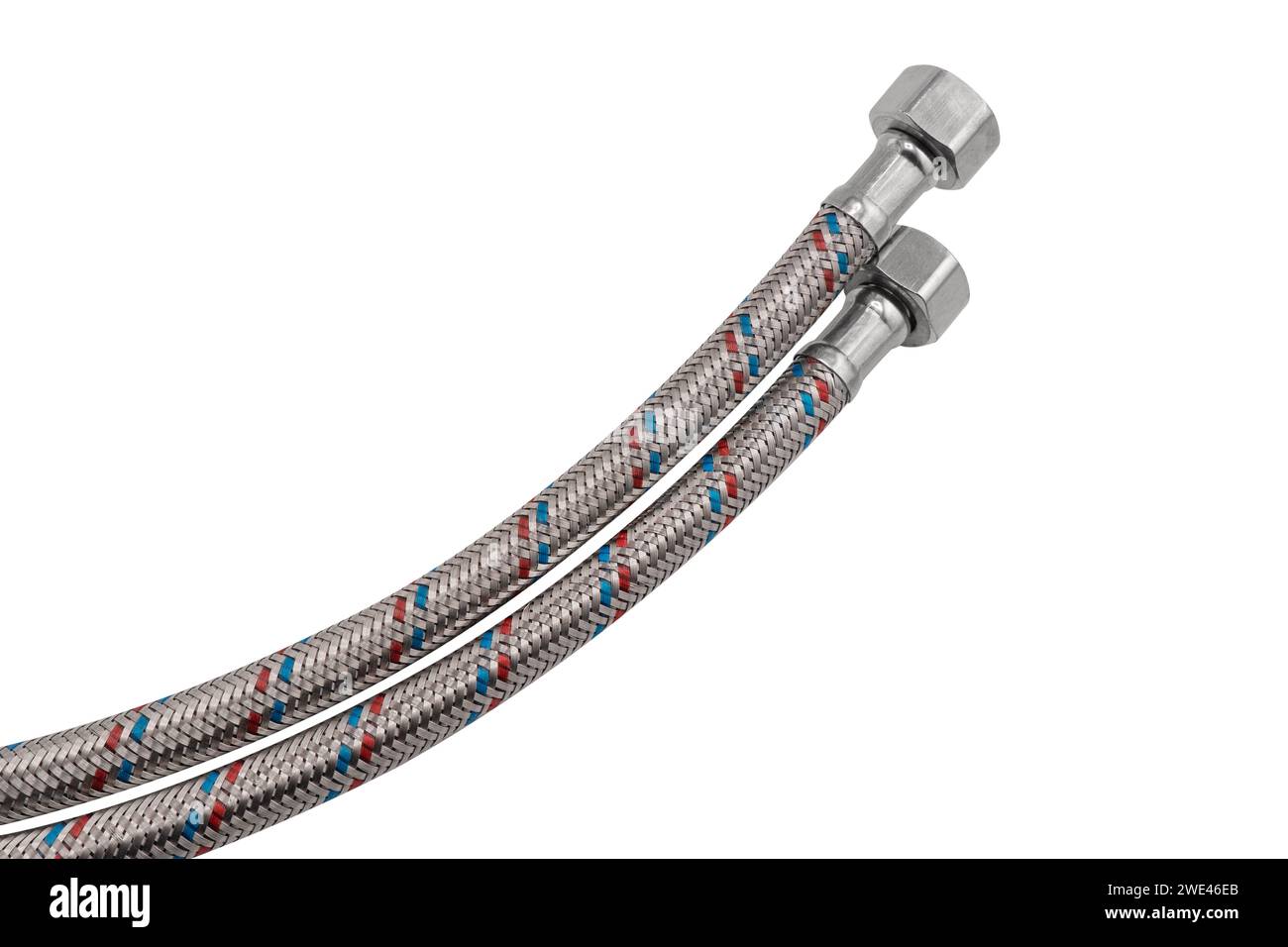 Water faucet pipes isolated on white background. Pipes for wash ...