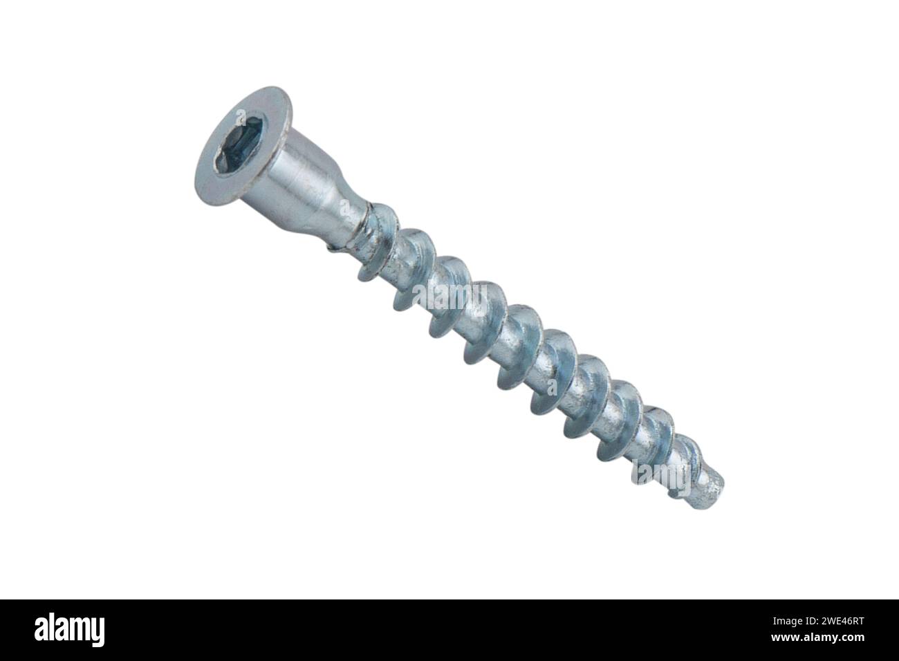 Screw isolated on white backgroun. Macro shot metal self-tapping screw ...