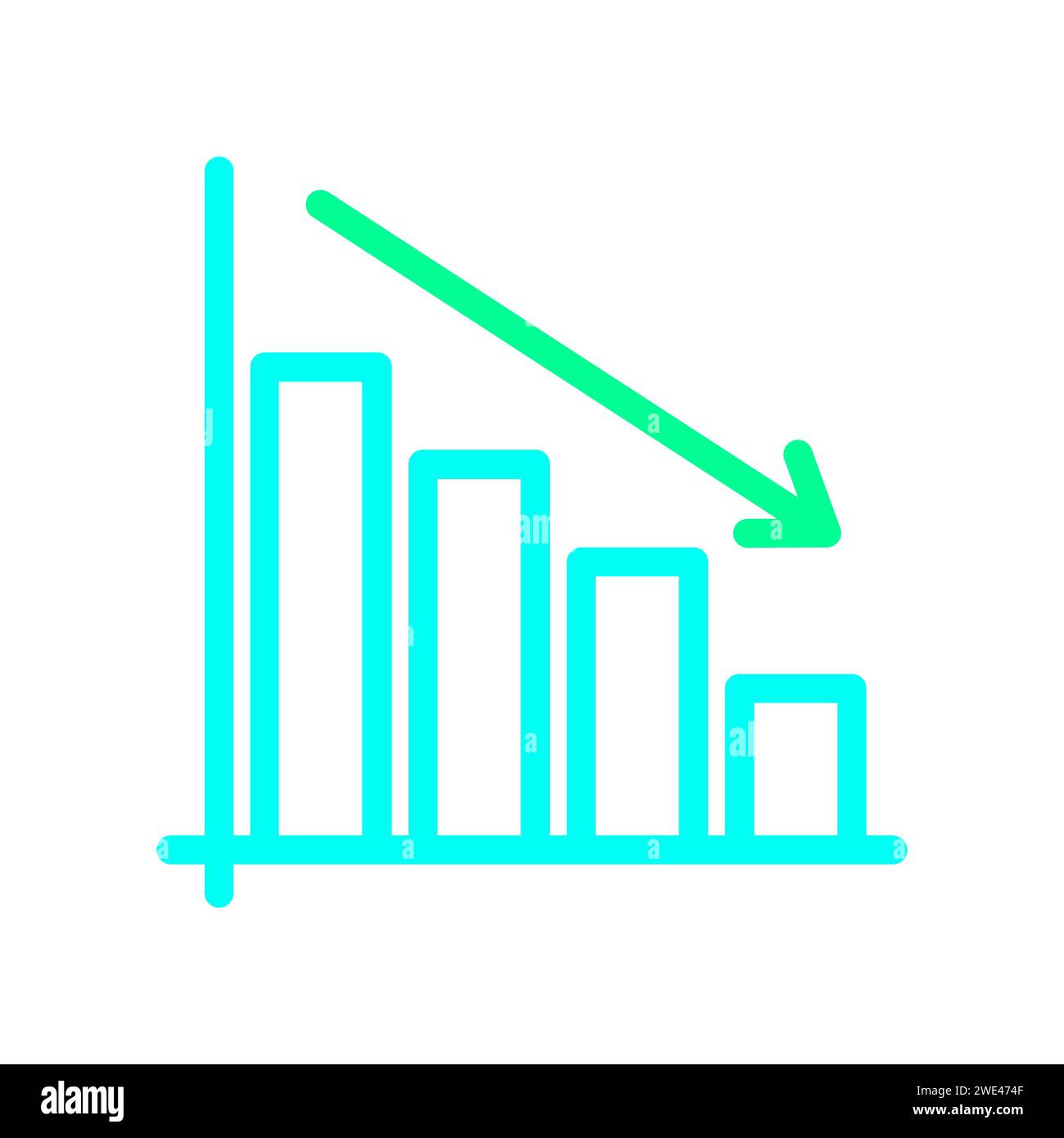 Downtrend Line Icon Stock Vector Image & Art - Alamy