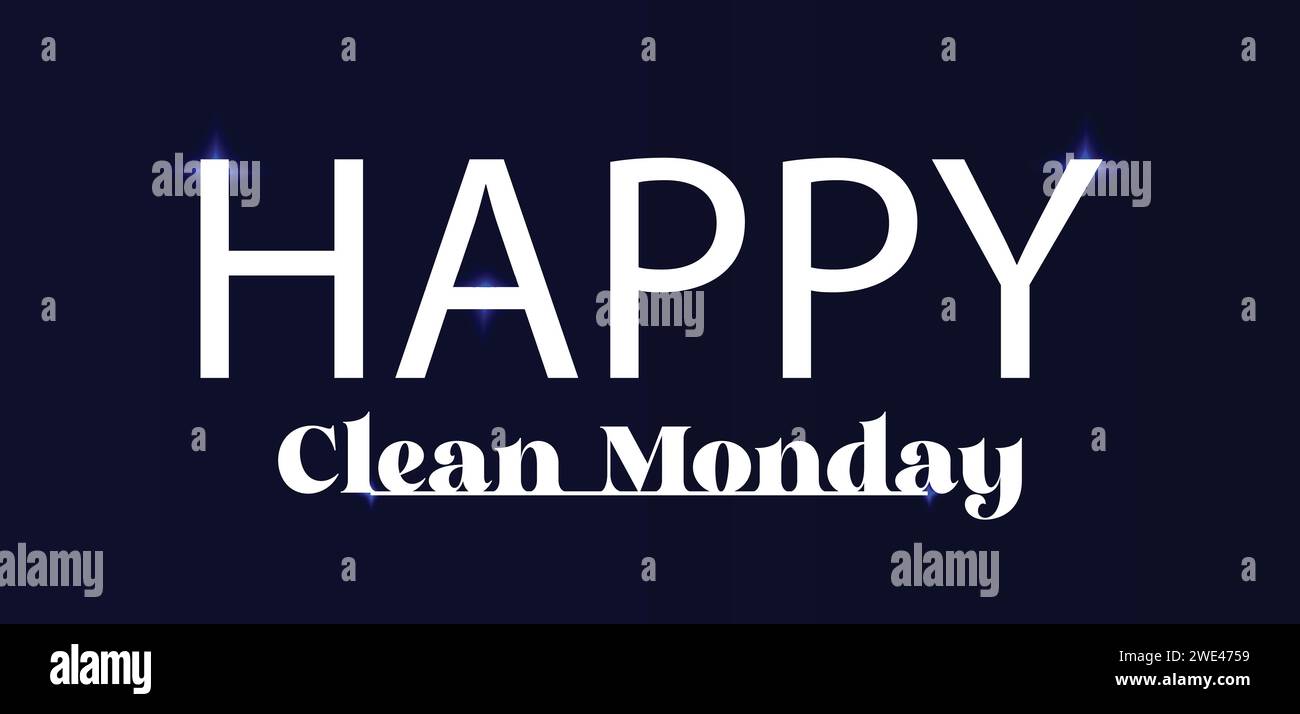 Happy clean monday stylish text design Stock Vector Image & Art - Alamy