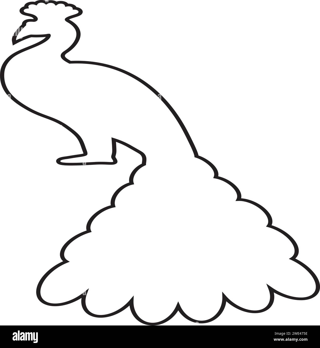 Black And White Peacock In Frame Stock Vector Image And Art Alamy