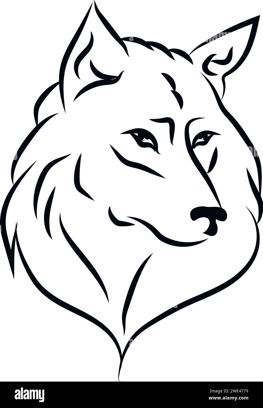 Easy Wolf Tattoo Designs
