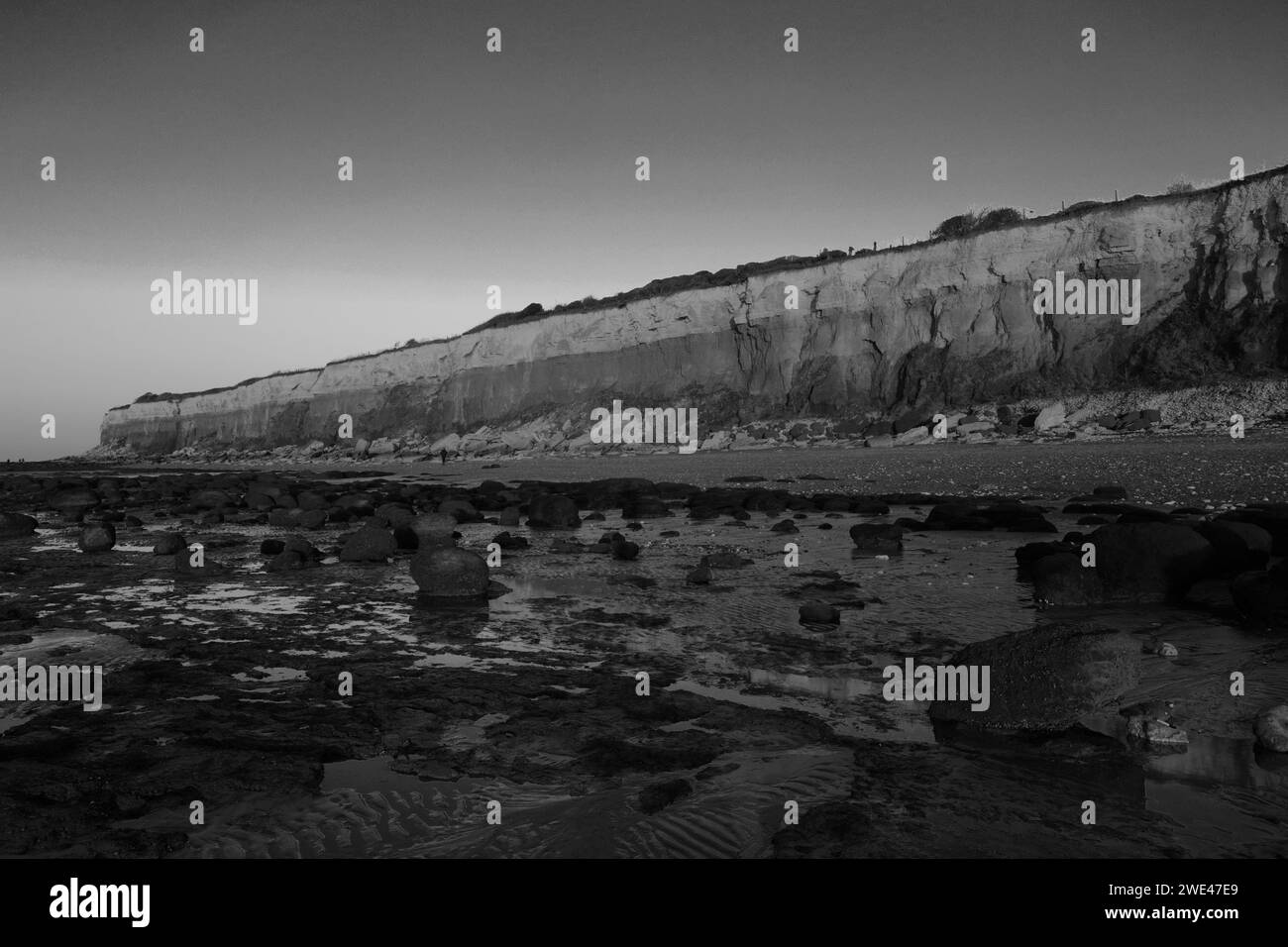The Brownstone and Chalk Cliffs; Hunstanton town; North Norfolk Coast ...
