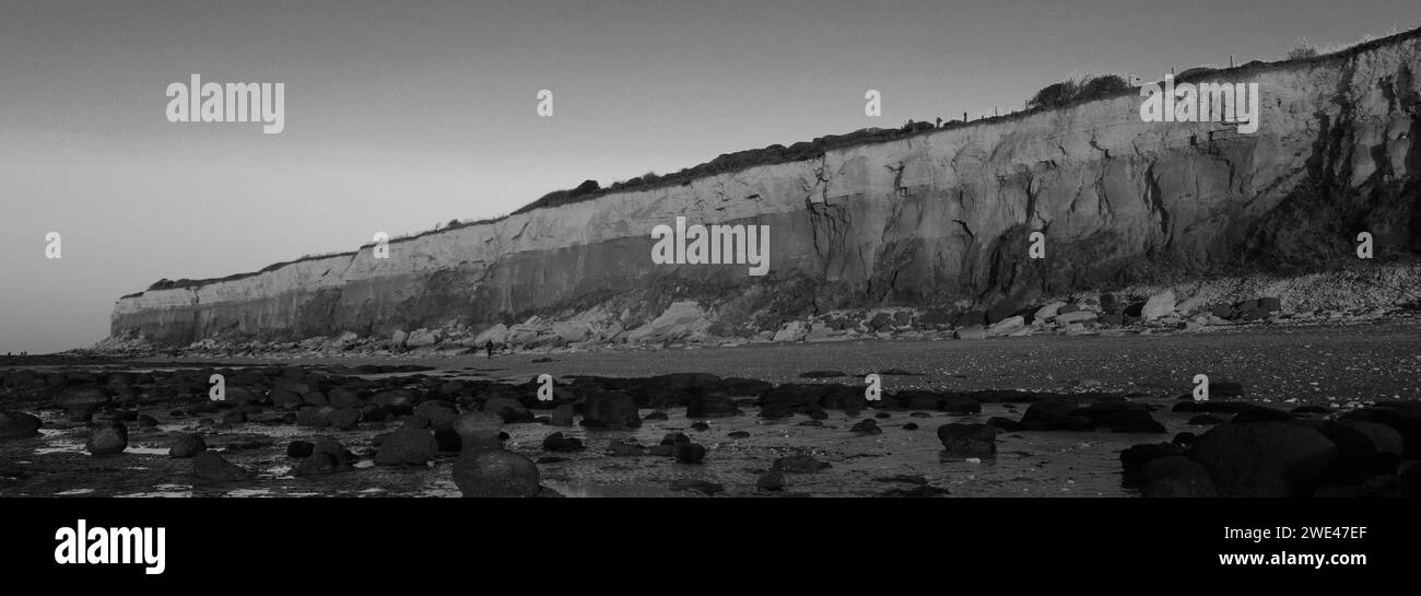 The Brownstone and Chalk Cliffs; Hunstanton town; North Norfolk Coast ...