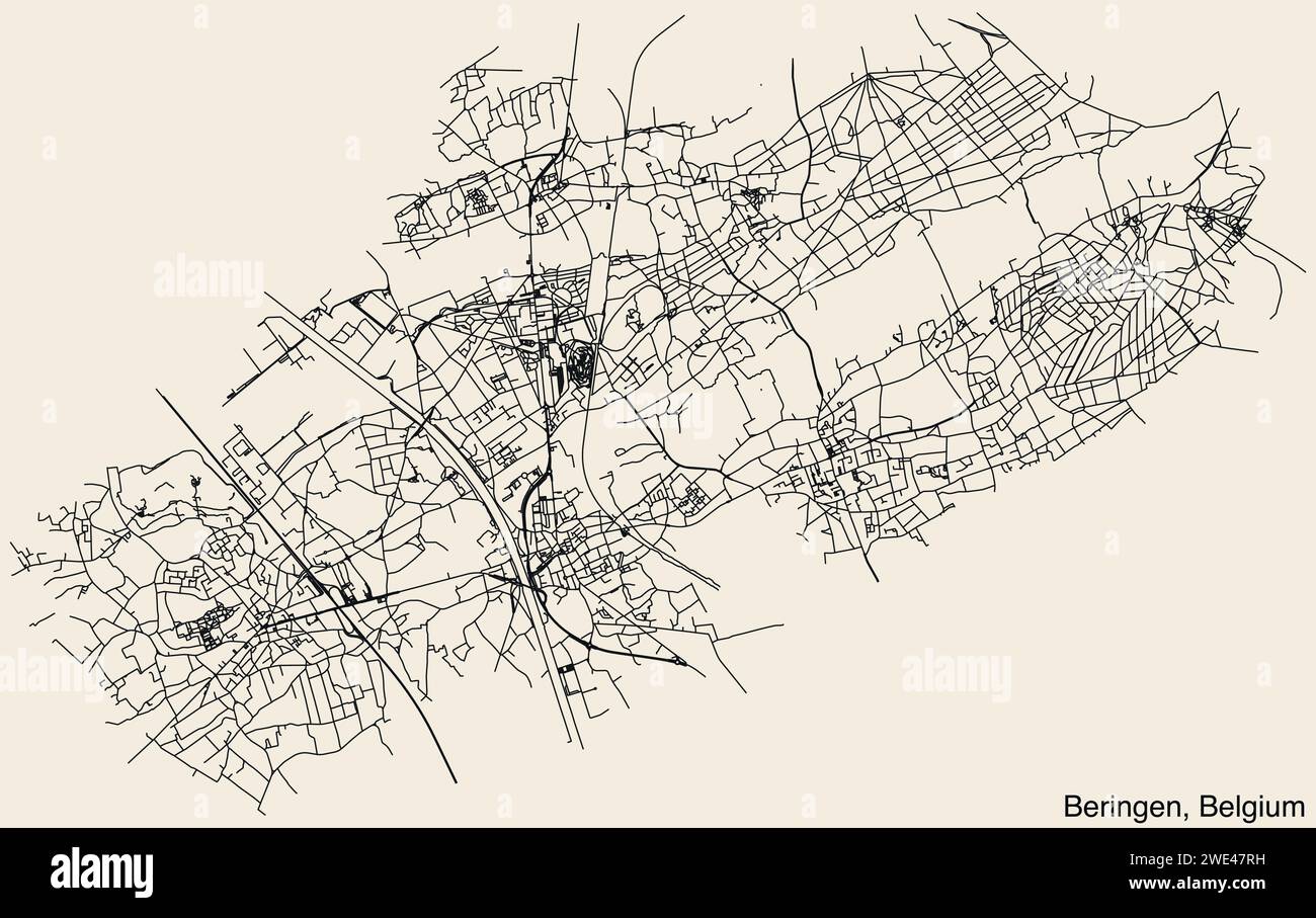 Beringen street map hi-res stock photography and images - Alamy
