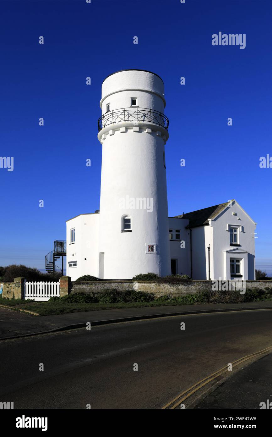 The Old Hunstanton lighthouse, North Norfolk coast, England, UK Stock ...