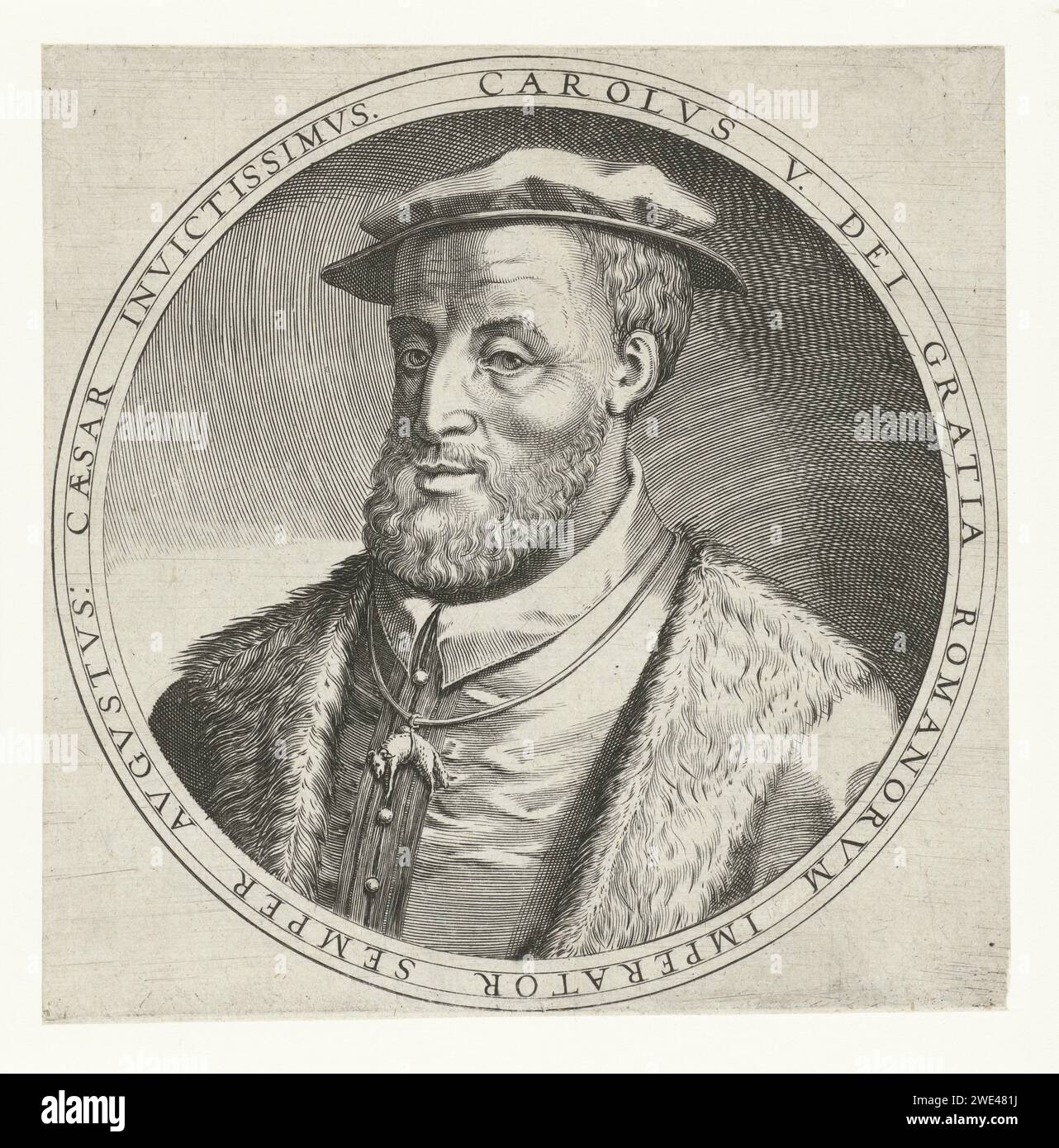 Portrait of Charles V, Frans Hogenberg, 1540 - 1590 print Charles V of ...