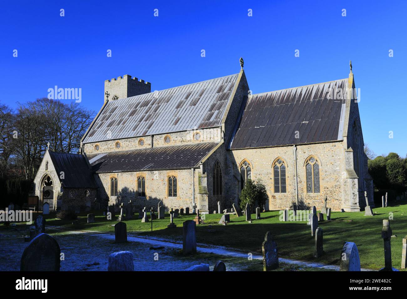 St Marys church, Old Hunstanton village; North Norfolk; England; UK ...