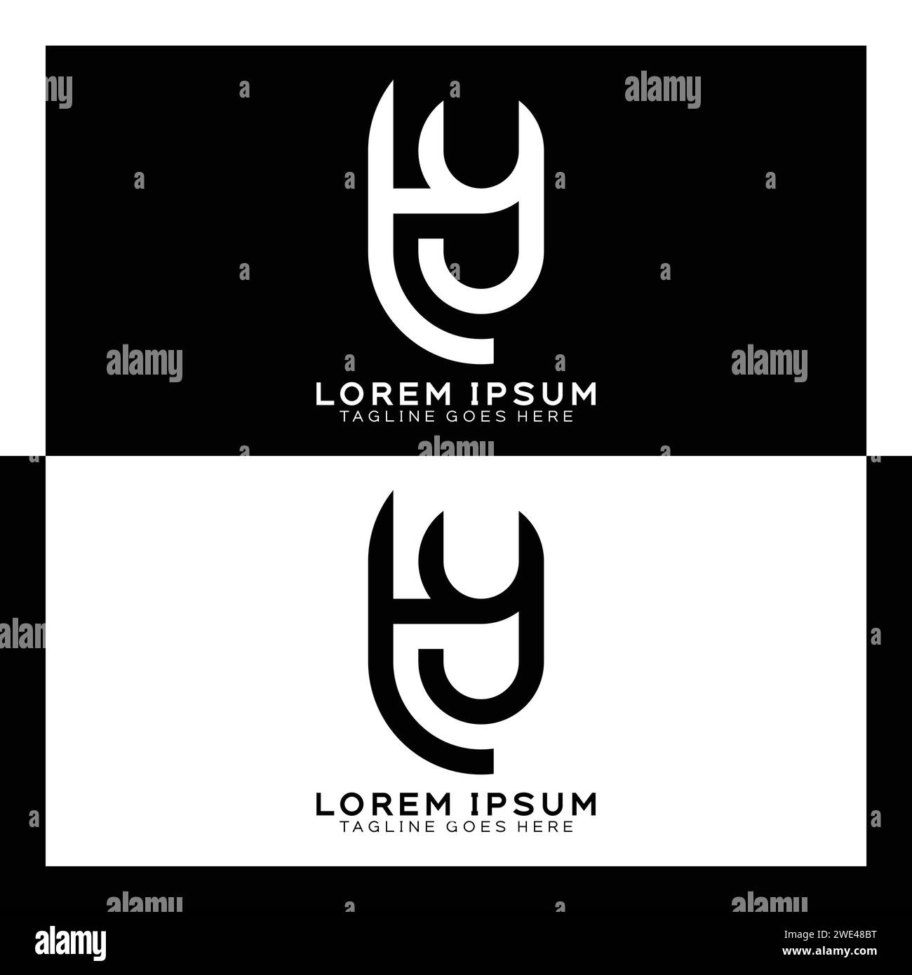 TY initial letter logo. Alphabet T and Y pattern design monogram Stock ...