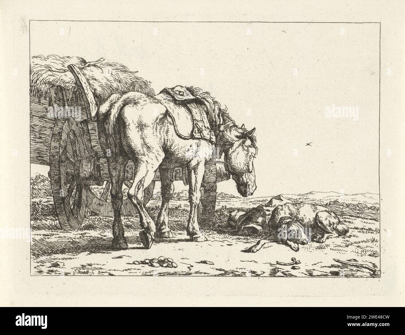 Horse hay wagon hi-res stock photography and images - Alamy