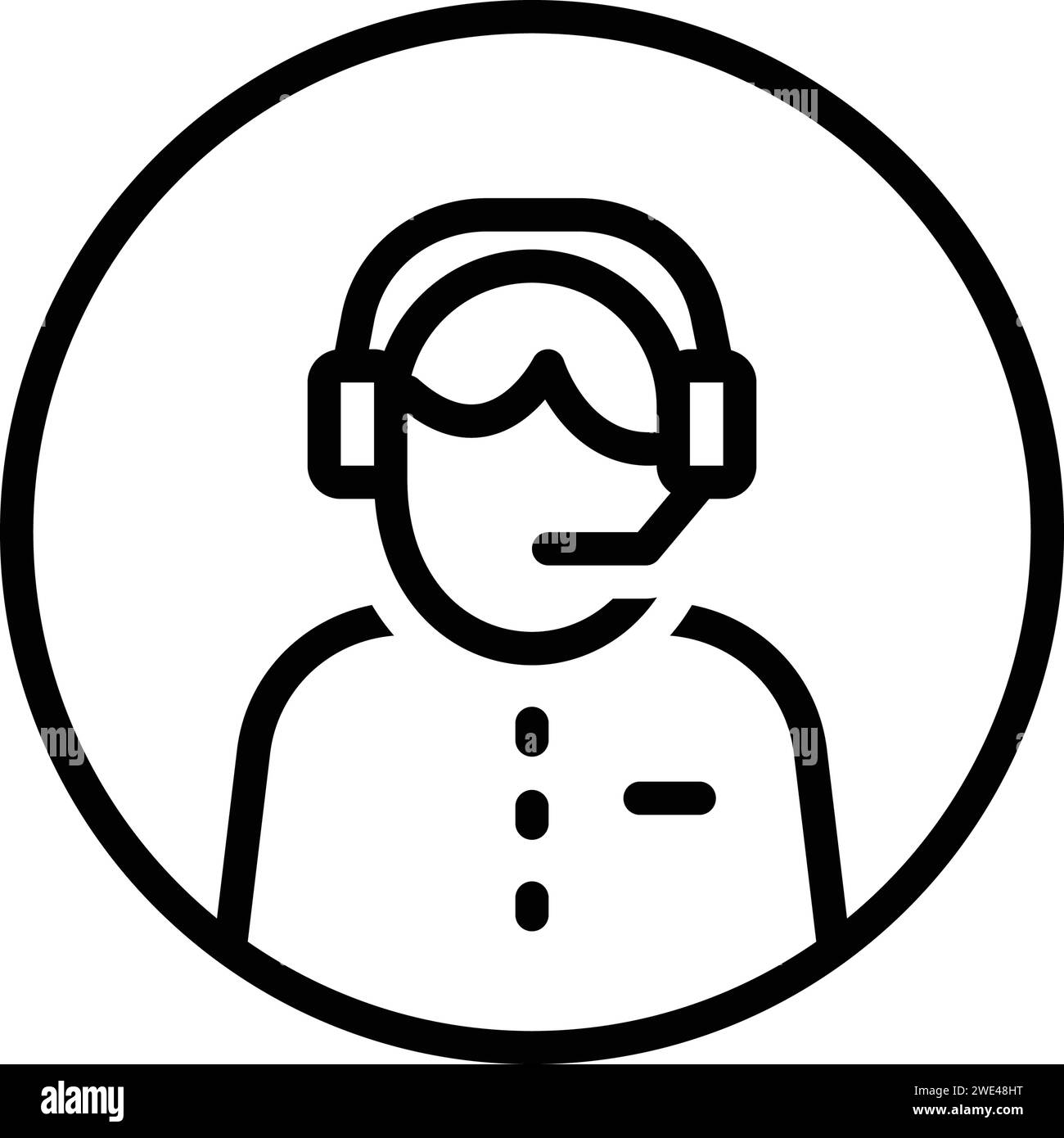 Service headset Stock Vector Images - Alamy