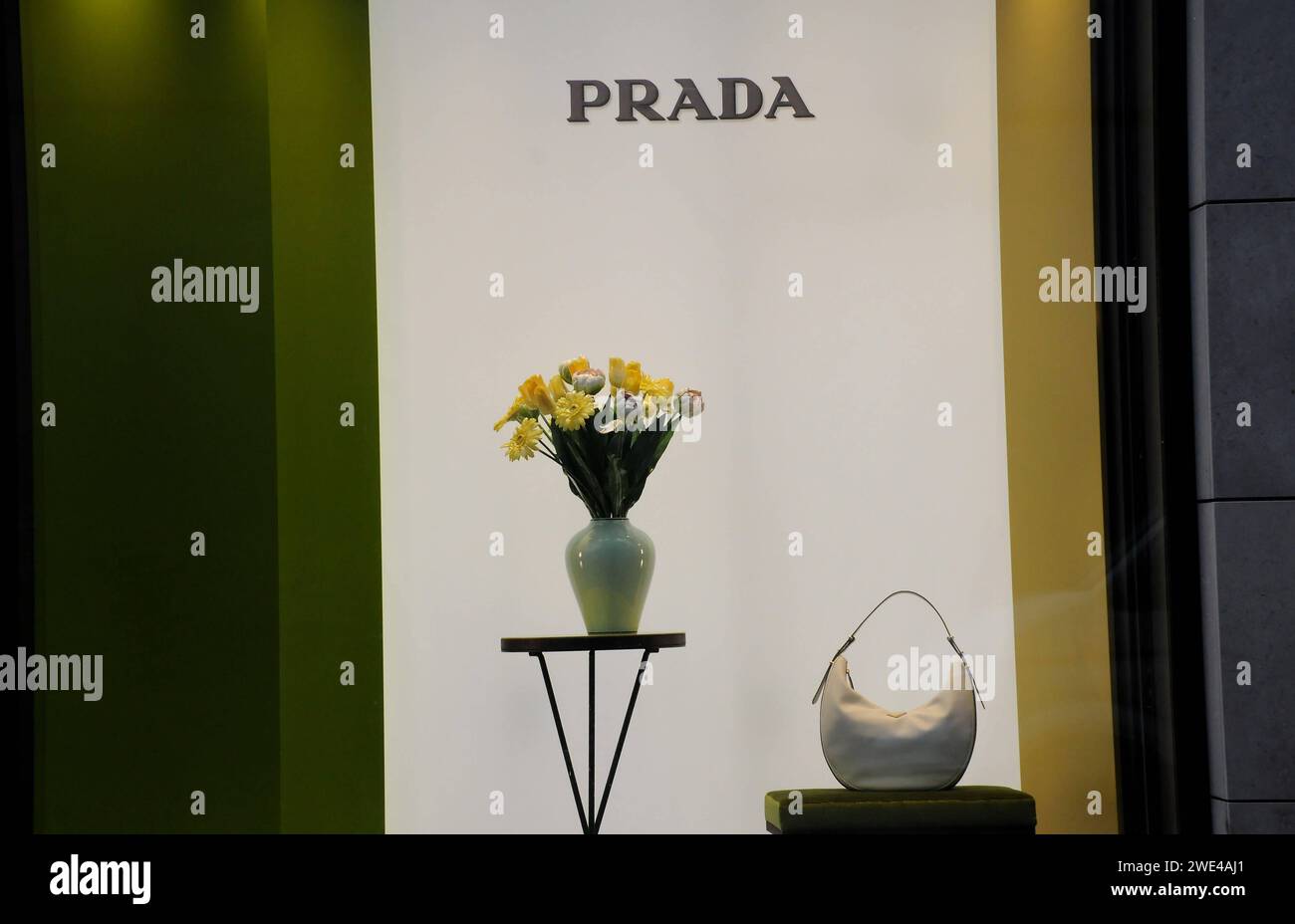 Copenhagen, Denmark /23 January 2024/. Prada store on stroeget in ...