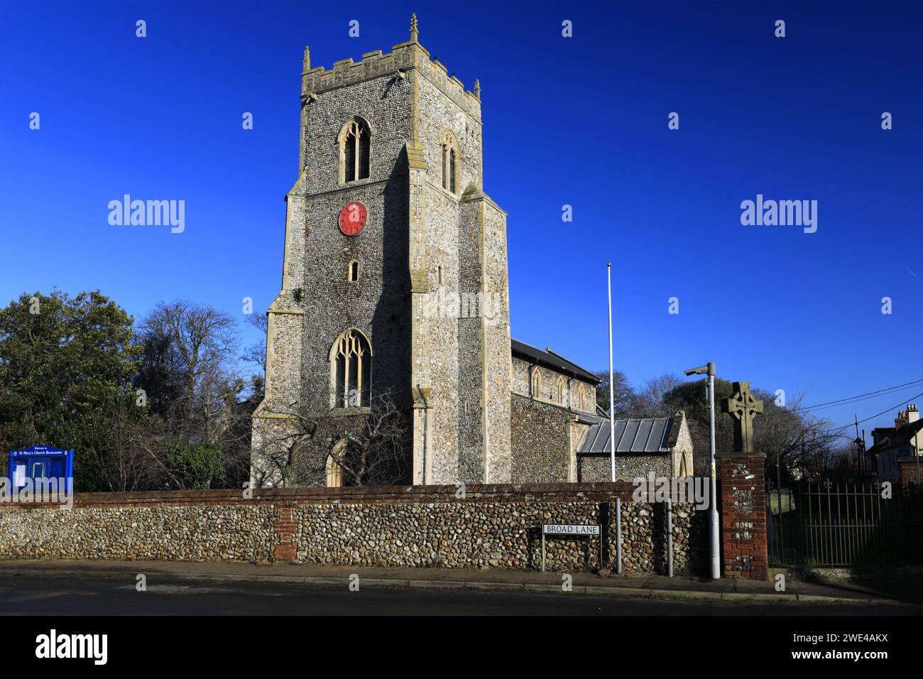St Marys church, Brancaster village; North Norfolk; England; UK Stock ...