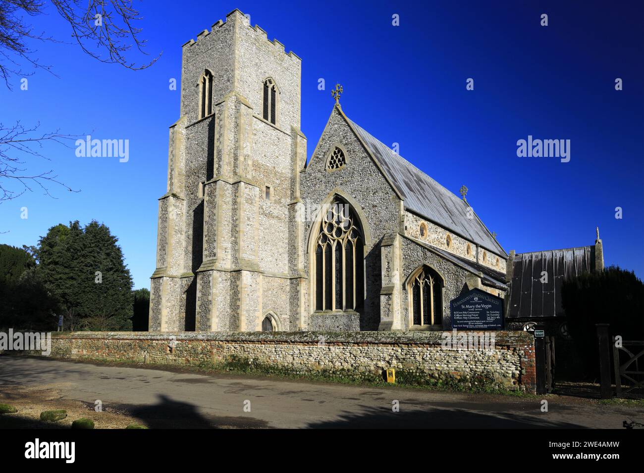 St Marys church, Old Hunstanton village; North Norfolk; England; UK ...