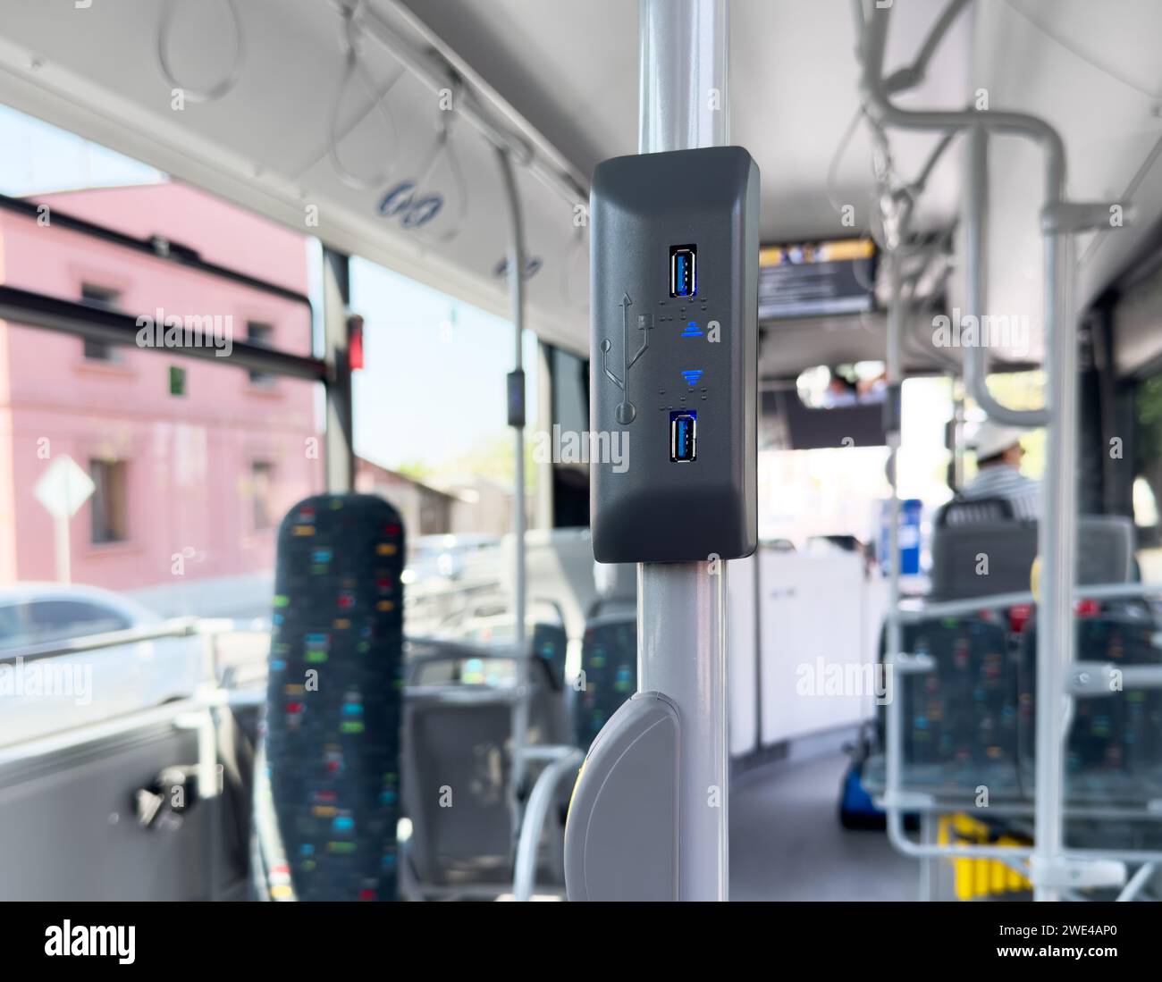 Public mobile phone charging station hi-res stock photography and ...