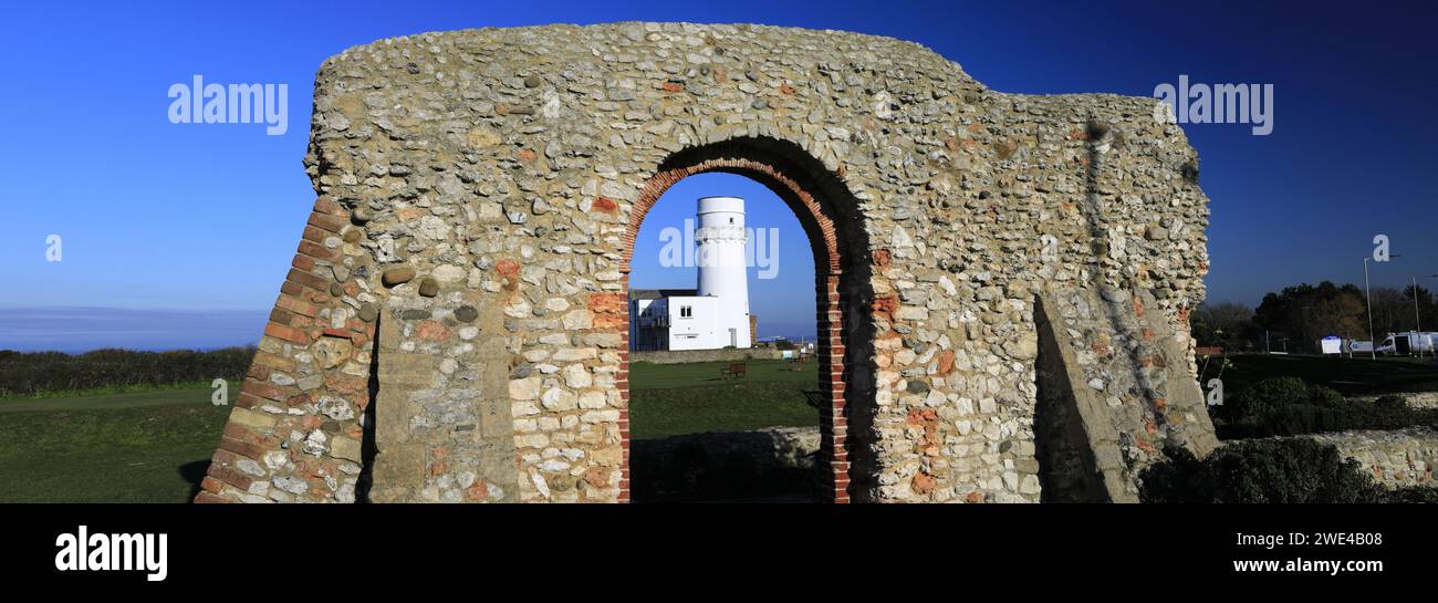 The ruins of St Edmund's Chapel, Hunstanton town, North Norfolk coast ...