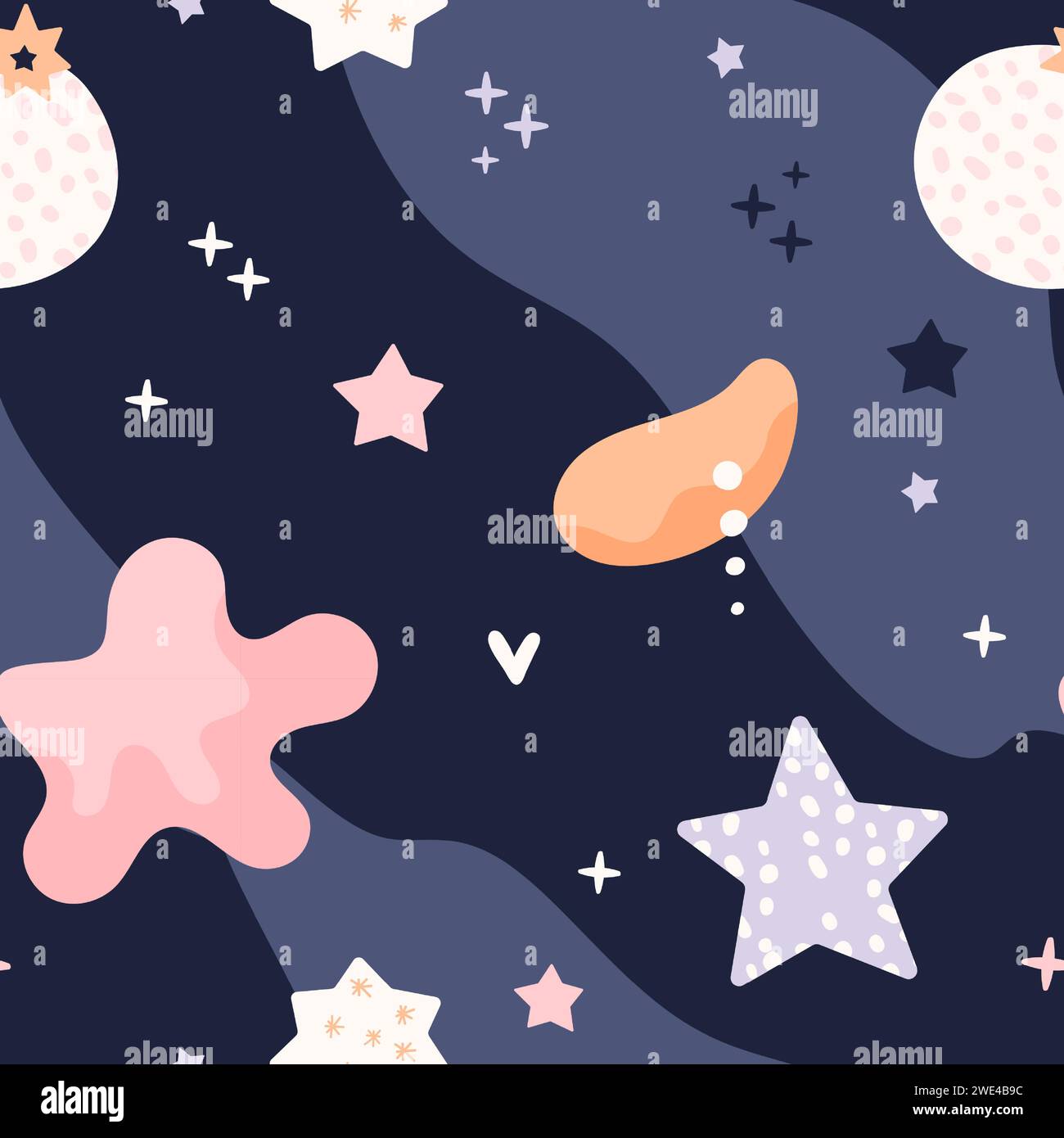 Bohemian baby pattern. Seamless baby pattern in boho style. Bohemian ...