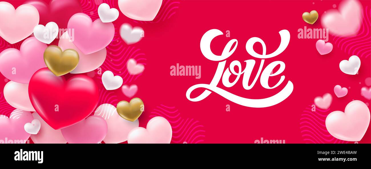 Love lettering. Hand drawn word Love. Modern calligraphy script love ...