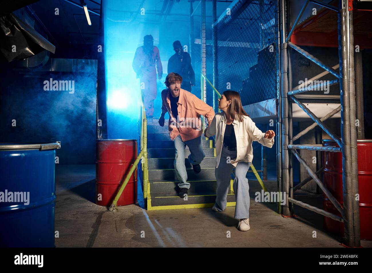 Mystery woman stairs hi-res stock photography and images - Alamy