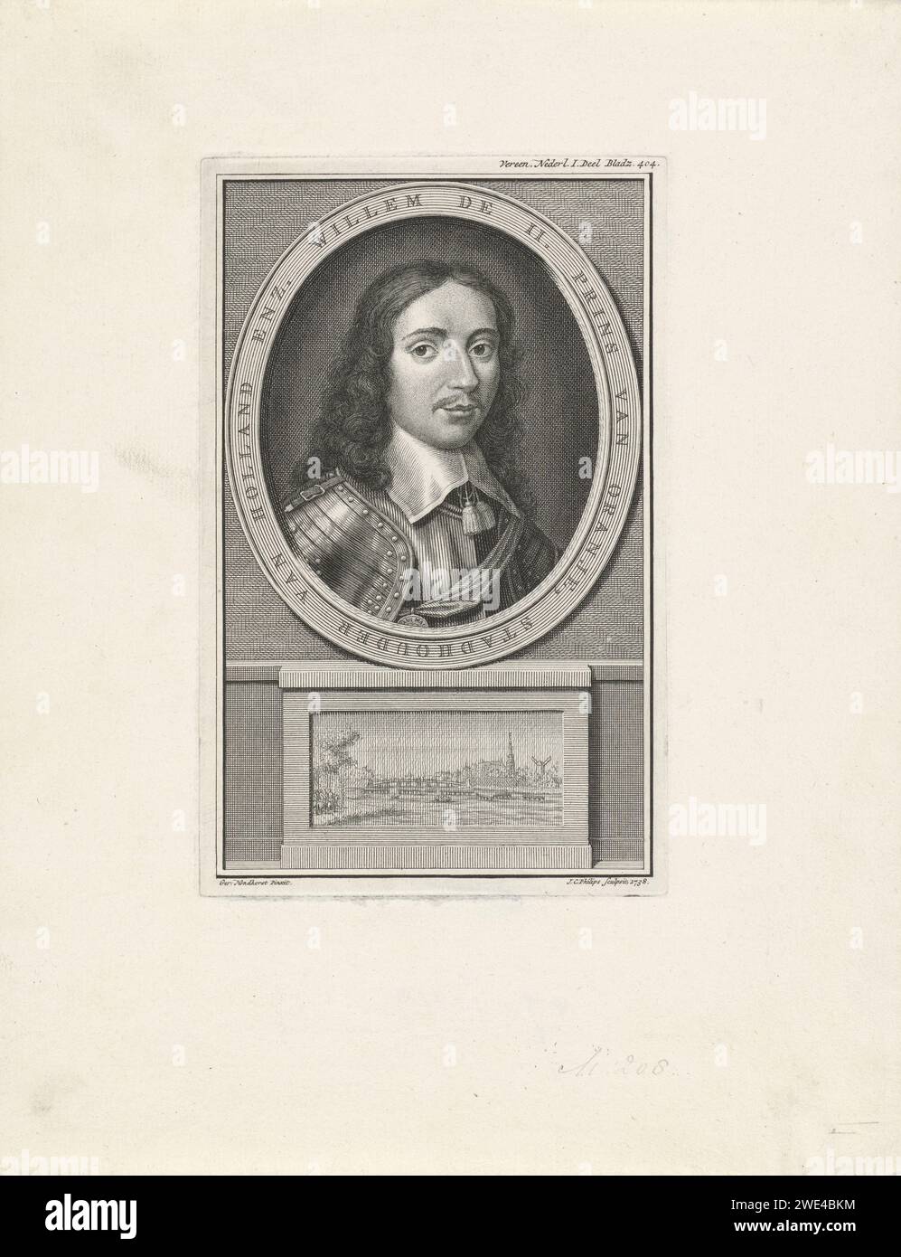Portrait of Willem II van Oranje, Jan Caspar Philips, after Gerard van ...