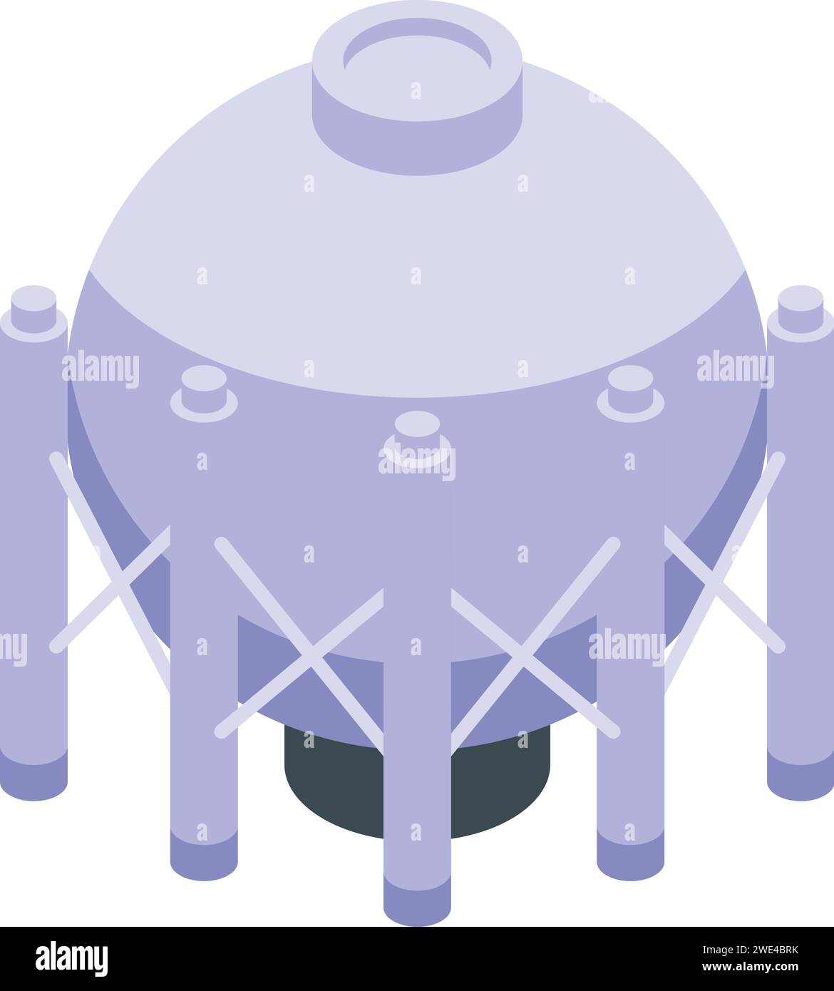 Hydrogen tank icon isometric vector. Storing fueling. Factory bio plant ...