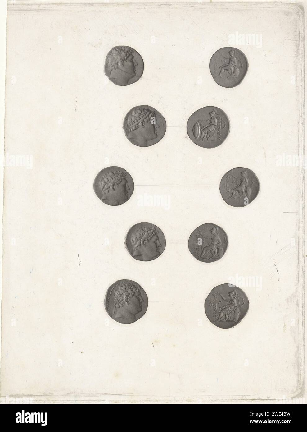 Romeinse Munten, Jan Dam Steuerwald, 1839 - 1863 print The front and ...