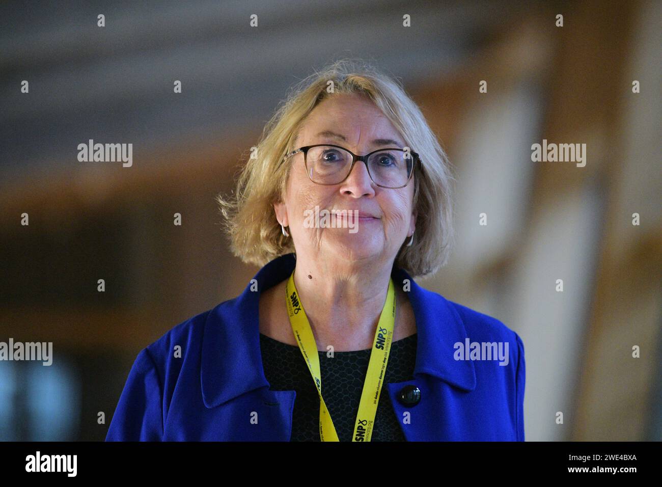 Edinburgh Scotland, UK 23 January 2024. Annabelle Ewing MSP at the ...