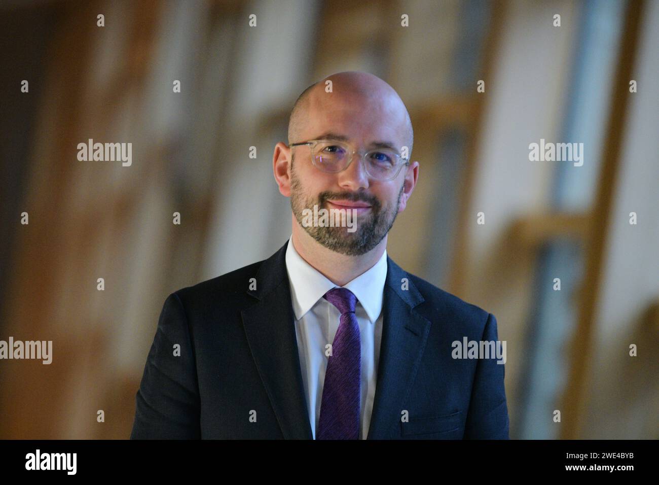 Edinburgh Scotland, UK 23 January 2024. Ben Macpherson MSP at the ...