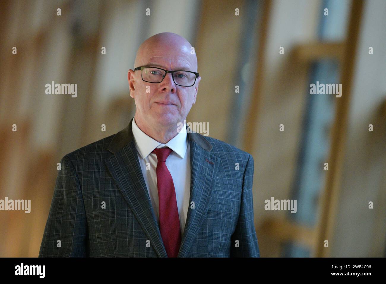 Edinburgh Scotland, UK 23 January 2024. Kevin Stewart MSP at the ...