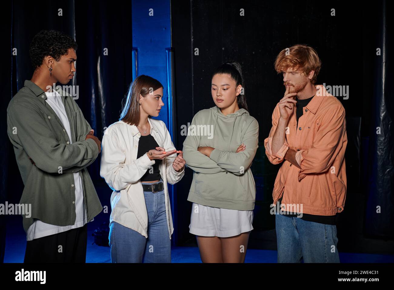 Diverse group four young adults hi-res stock photography and images - Alamy