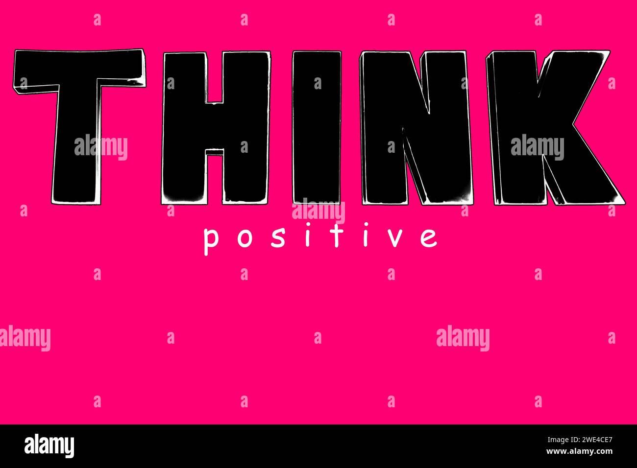 Think positive text, positive lifestyle, motivational quote ...