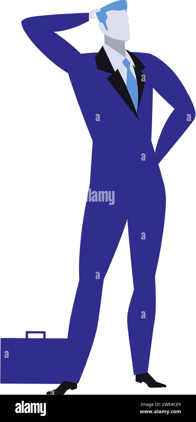 Scratching head confused Stock Vector Images - Alamy