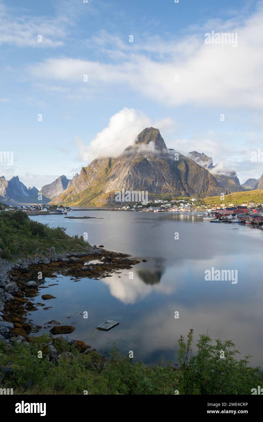 Fishing village of Reine, Moskenesoya, Lofoten Islands, Norway Stock ...