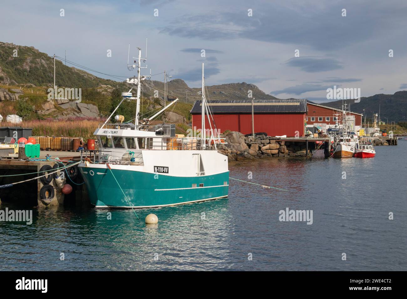 Fishing boats at Tangstad, Vestvagoy, Lofoten Islands, Norway Stock ...