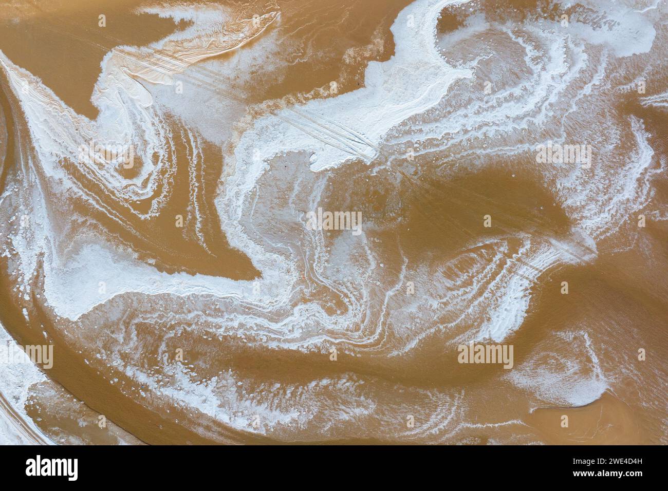 QINGDAO, CHINA - JANUARY 23, 2024 - Ice and snow intertwine with the ...