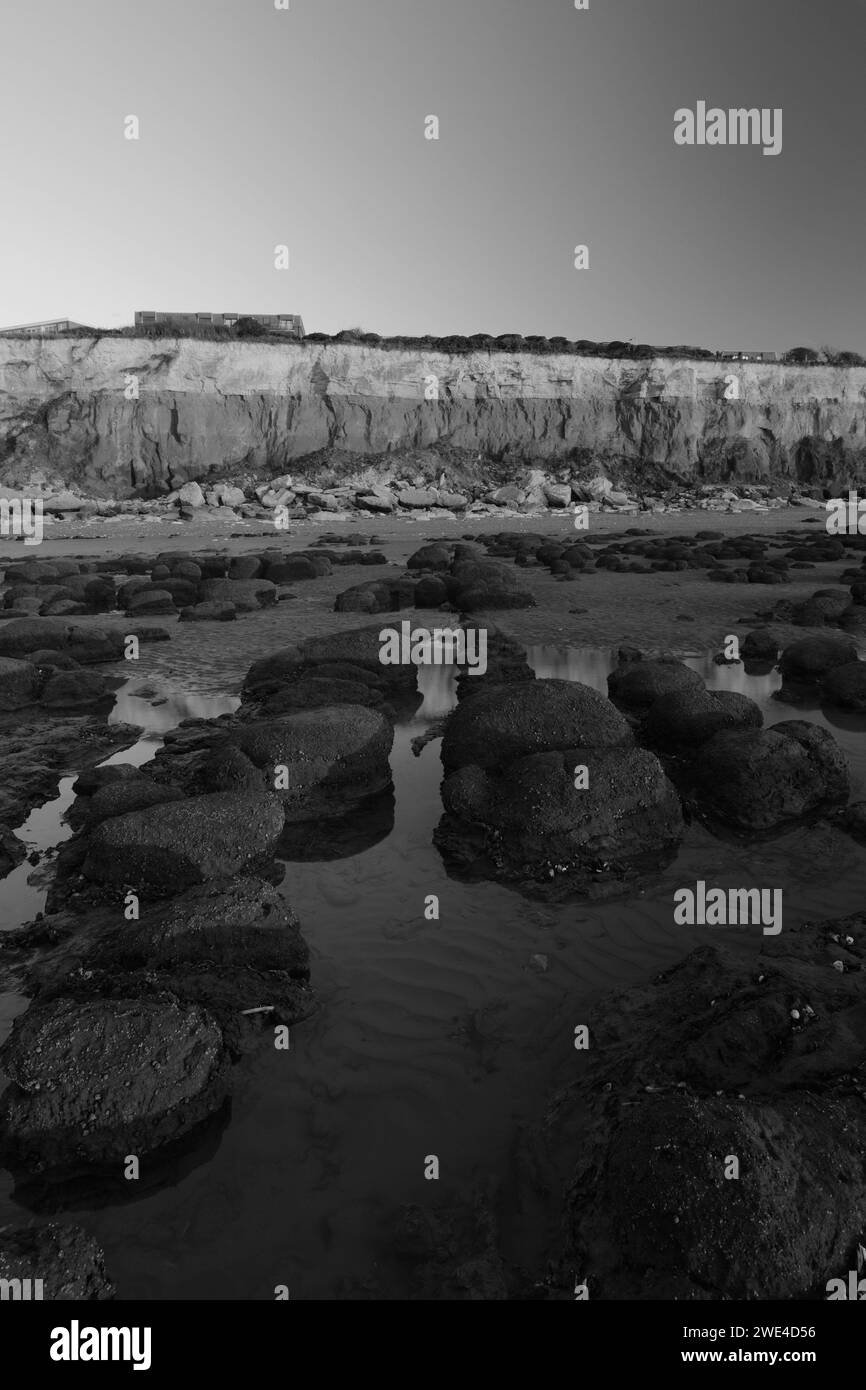The Brownstone and Chalk Cliffs; Hunstanton town; North Norfolk Coast ...