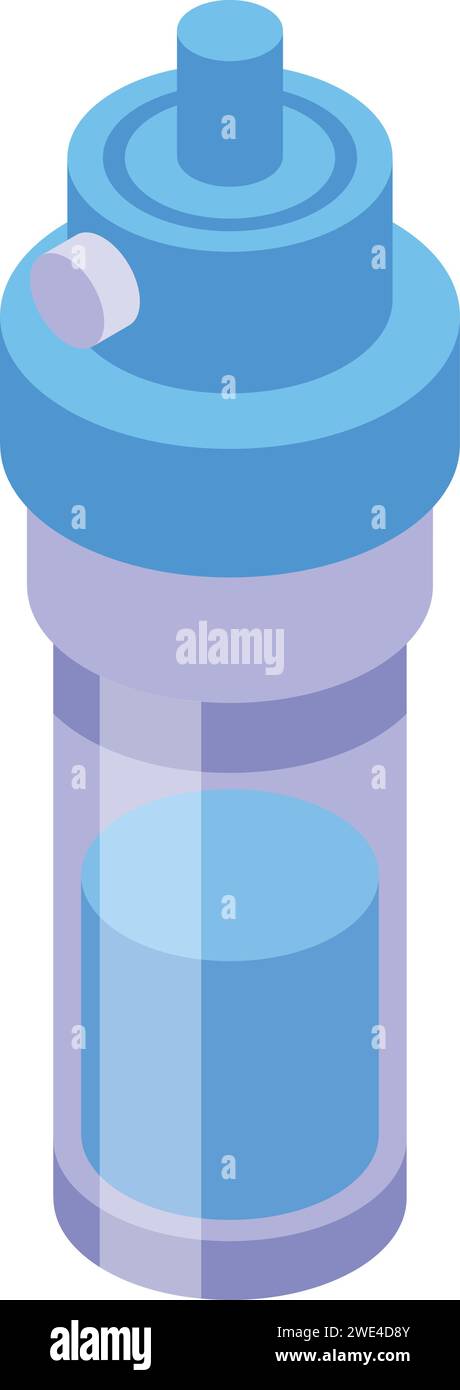 Hydrogen filter icon isometric vector. Factory bio. Water filter Stock ...