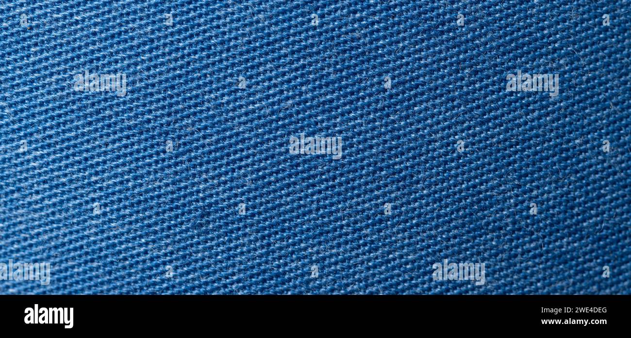 Blue denim texture background macro close up view Stock Photo - Alamy