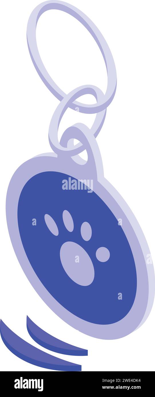 Pet id microchip icon isometric vector. Teg reader. Silicon data Stock Vector Image & Art - Alamy