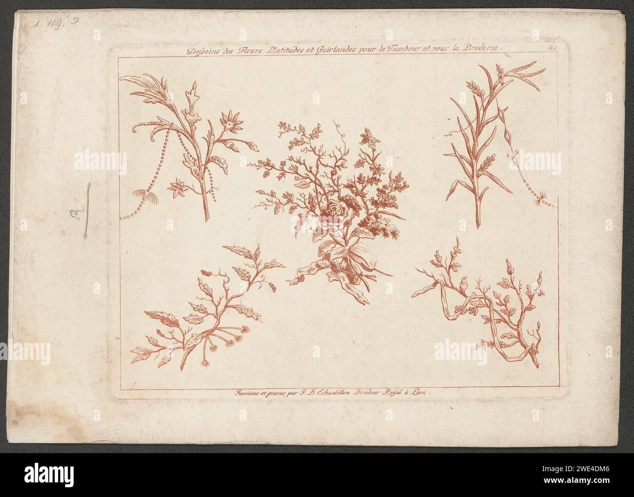 Ranks and branches, Jean Baptiste Echantillon, 1784 - 1785 print Five ...